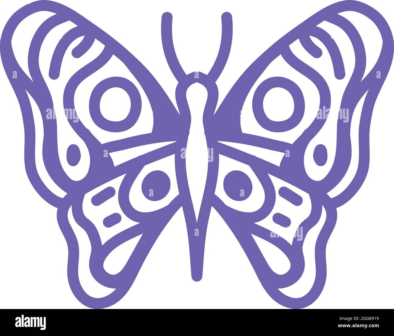 Buckeye butterfly Stock Vector Images - Alamy
