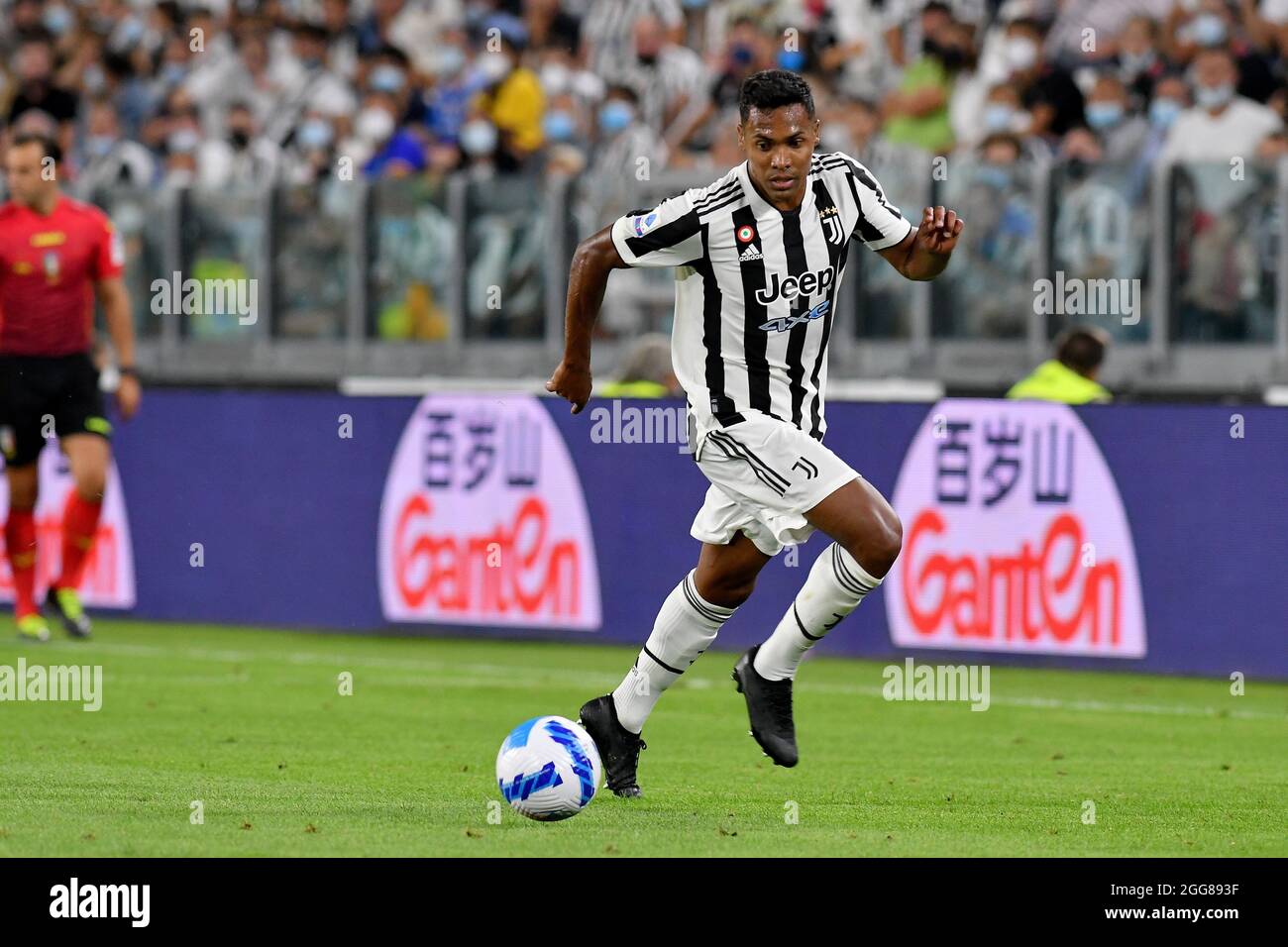 Alex Sandro of Juventus FC in action during the Serie A 2021/22 ...