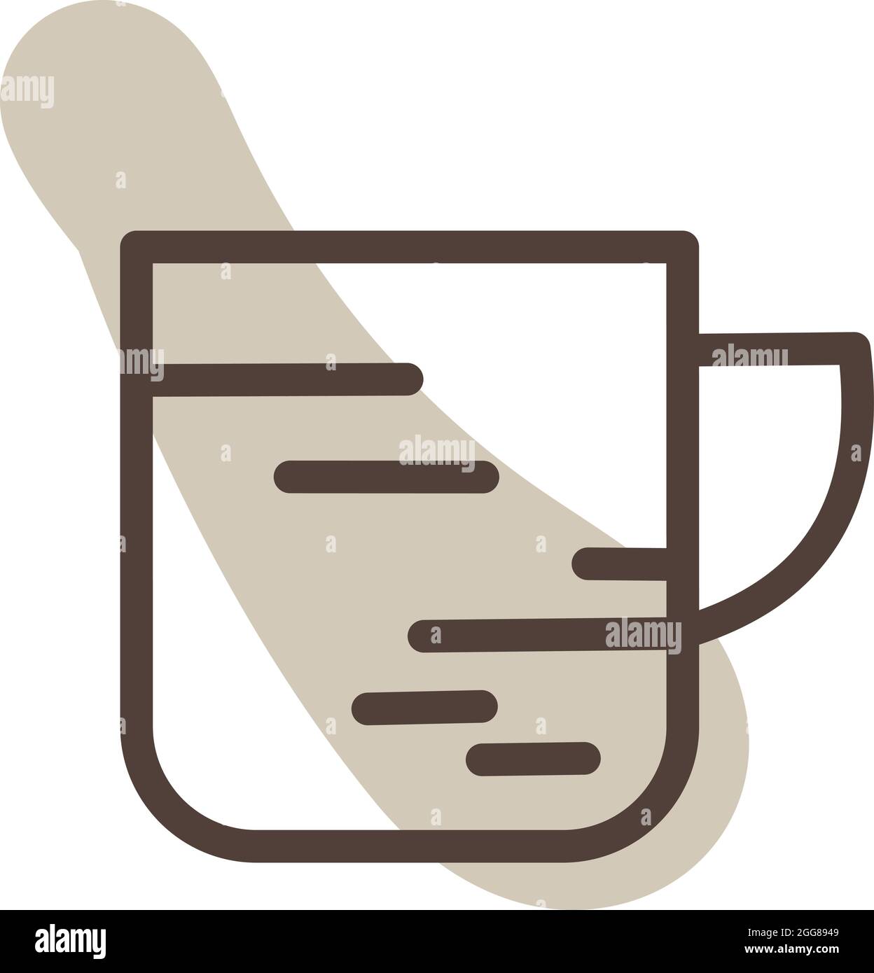 Long coffee cup, illustration, vector on a white background Stock ...