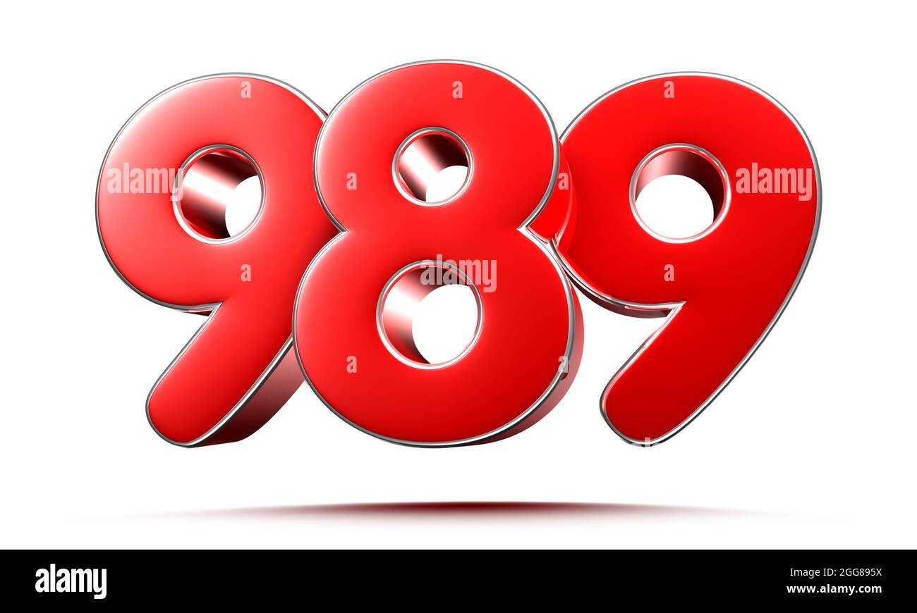 3d number 989 hi-res stock photography and images - Alamy