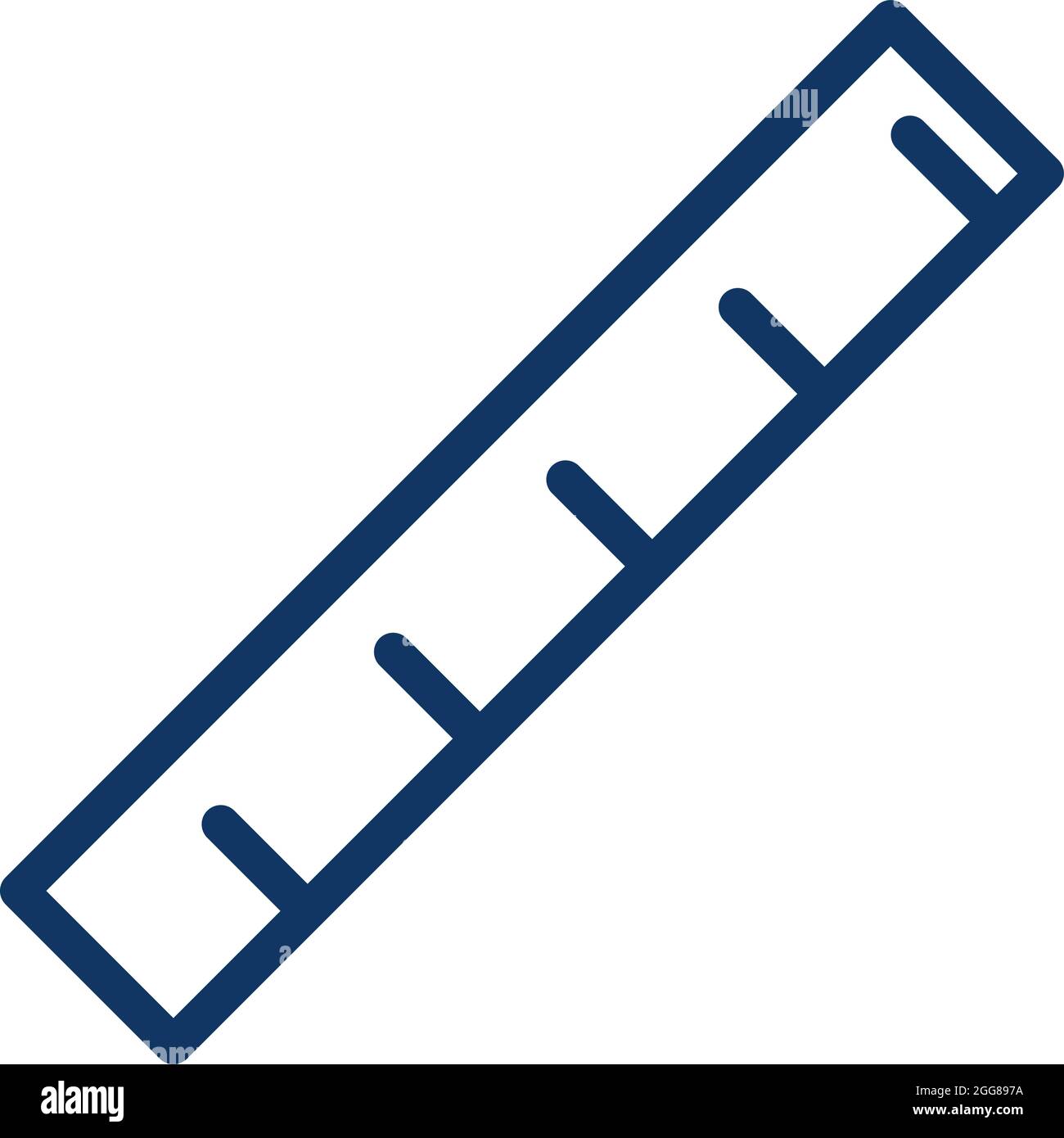Construction ruler, illustration, vector on a white background Stock ...