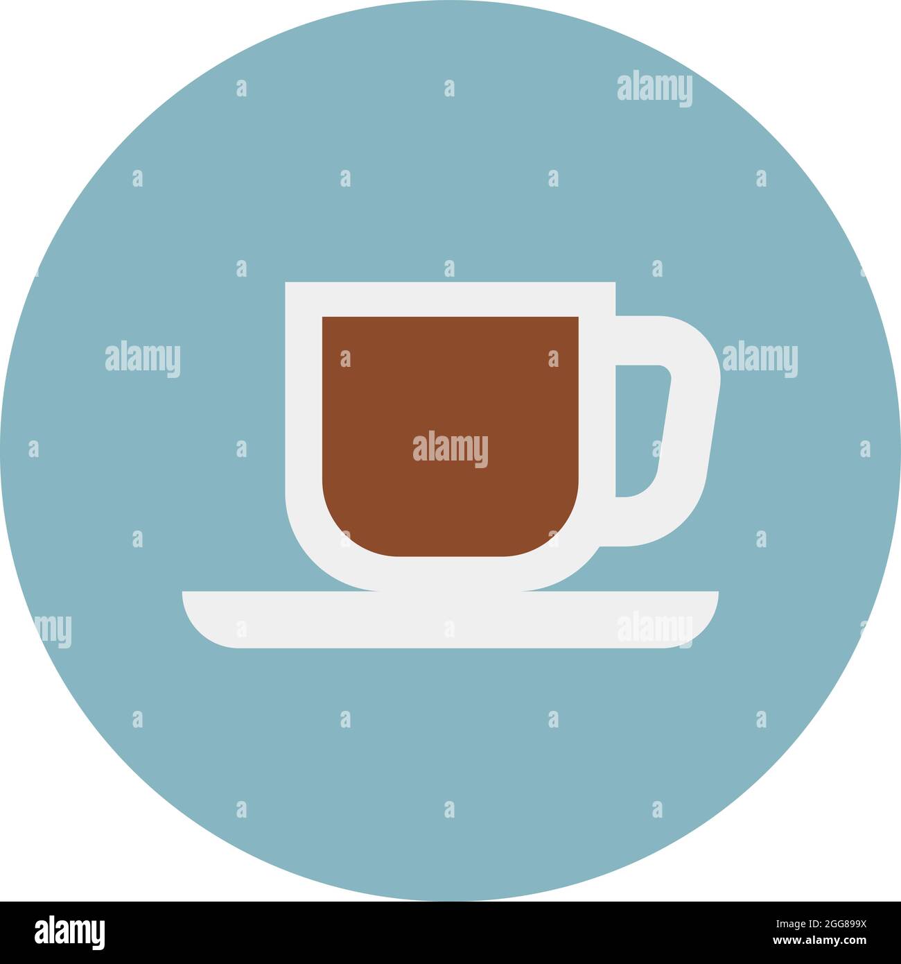 Coffee in glass cup, illustration, vector on a white background Stock ...