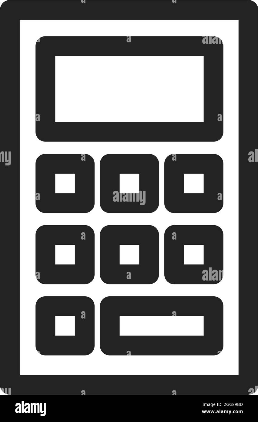 School calculator, illustration, vector on a white background Stock ...