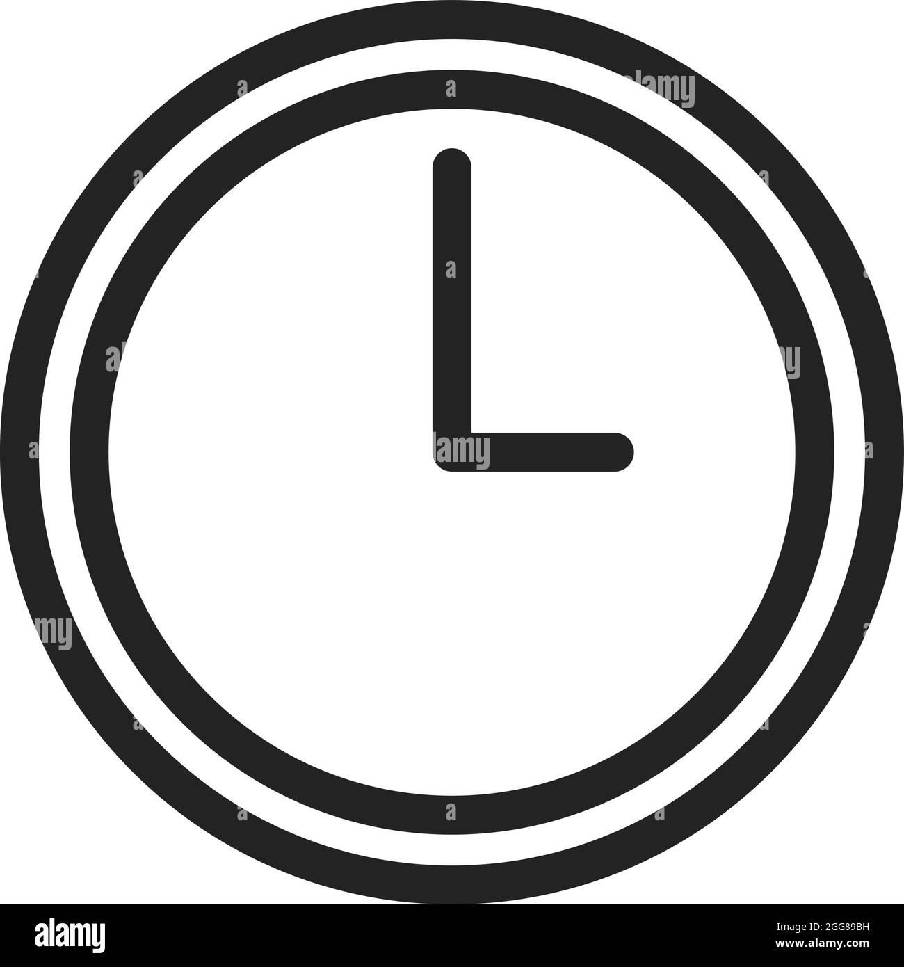 Simple school clock, illustration, vector on a white background Stock ...
