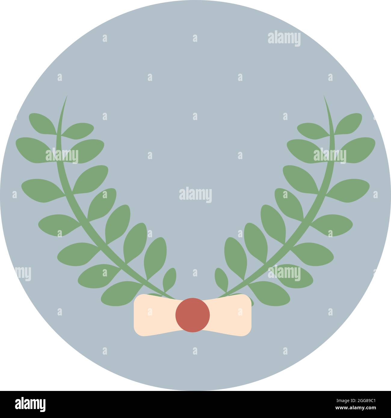 Green laurel branch, illustration, vector on a white background Stock ...