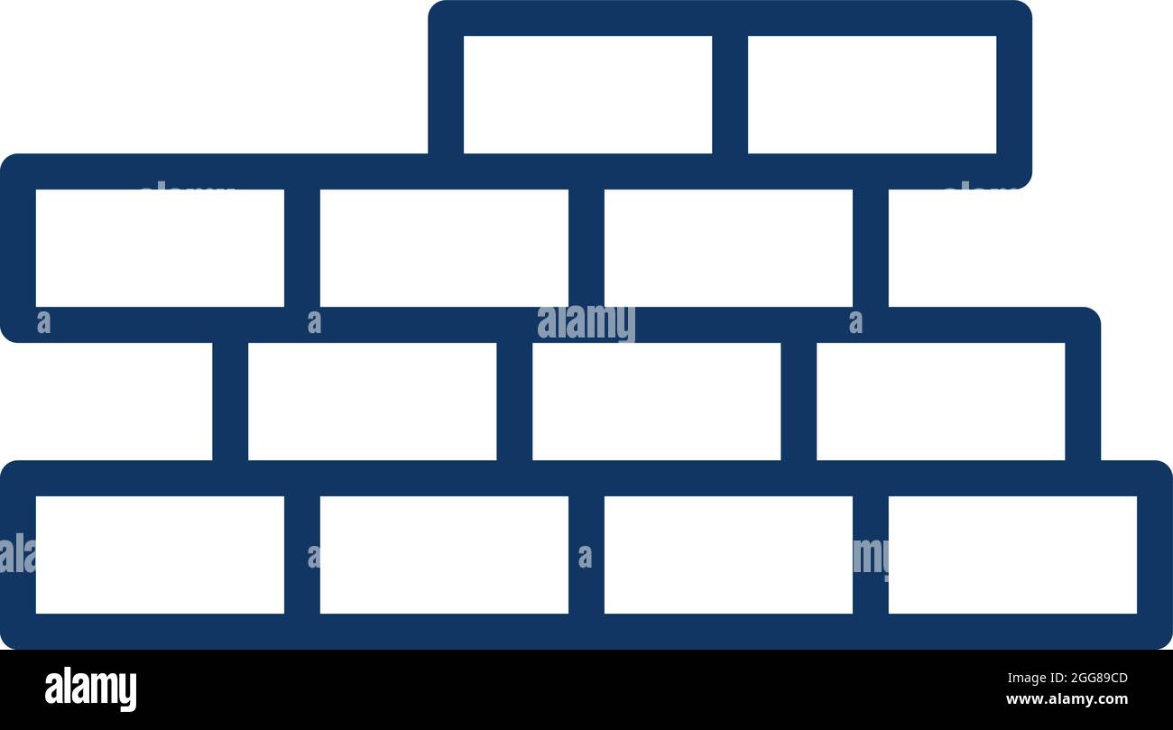 Construction wall, illustration, vector on a white background Stock ...