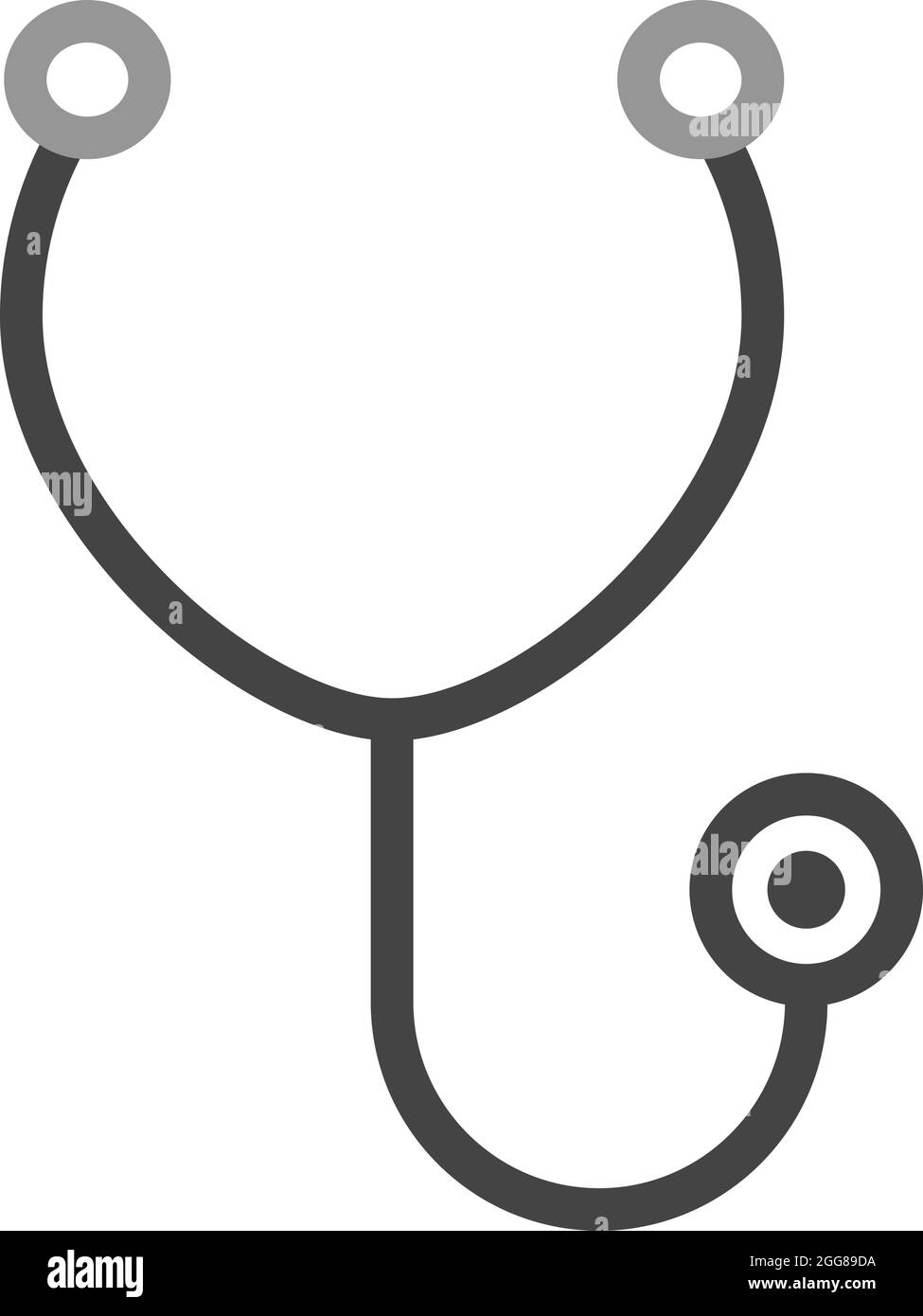 Doctors stethoscope, illustration, vector on a white background Stock ...