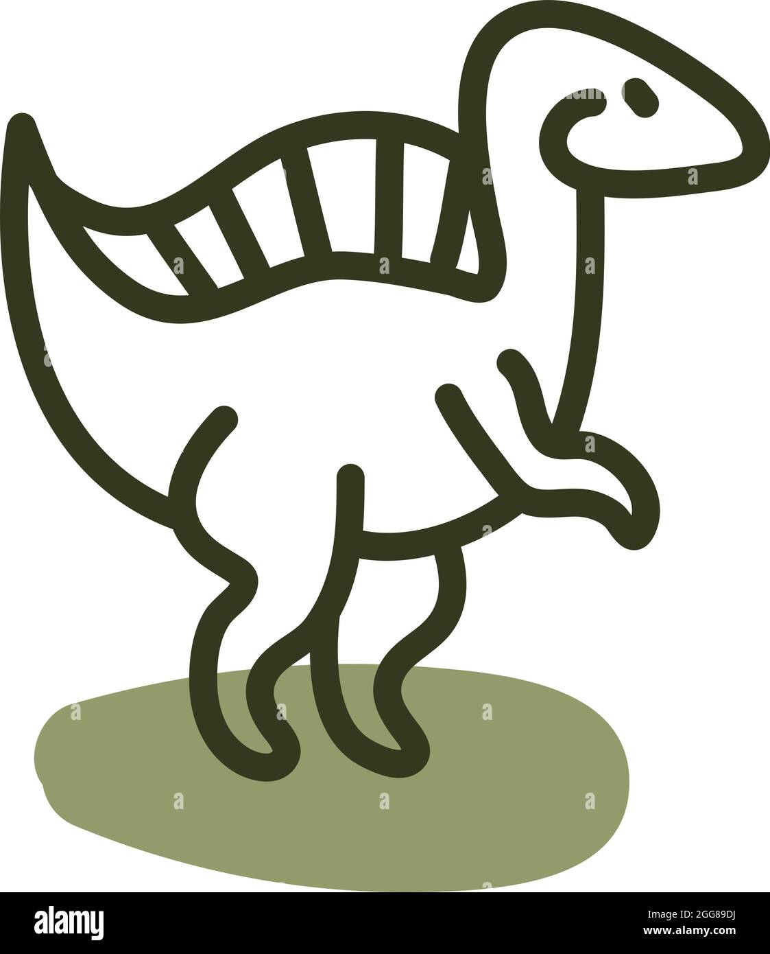 Green brontosaurus, illustration, vector on a white background Stock ...