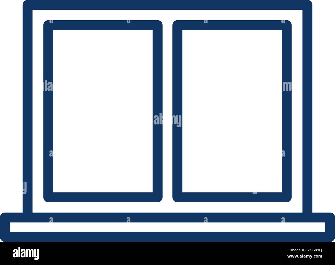Construction window, illustration, vector on a white background Stock ...