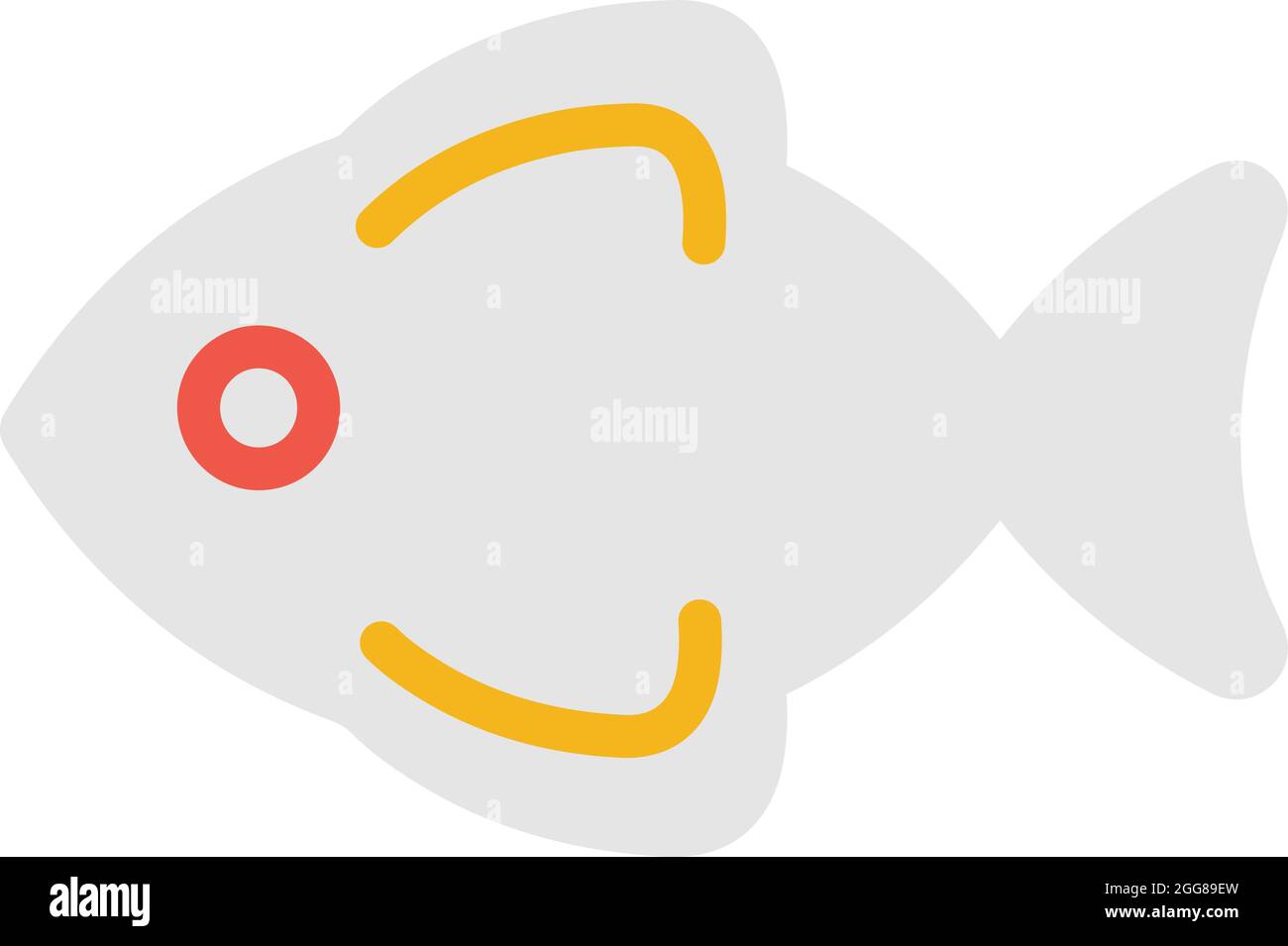 White fish, illustration, vector on a white background Stock Vector ...