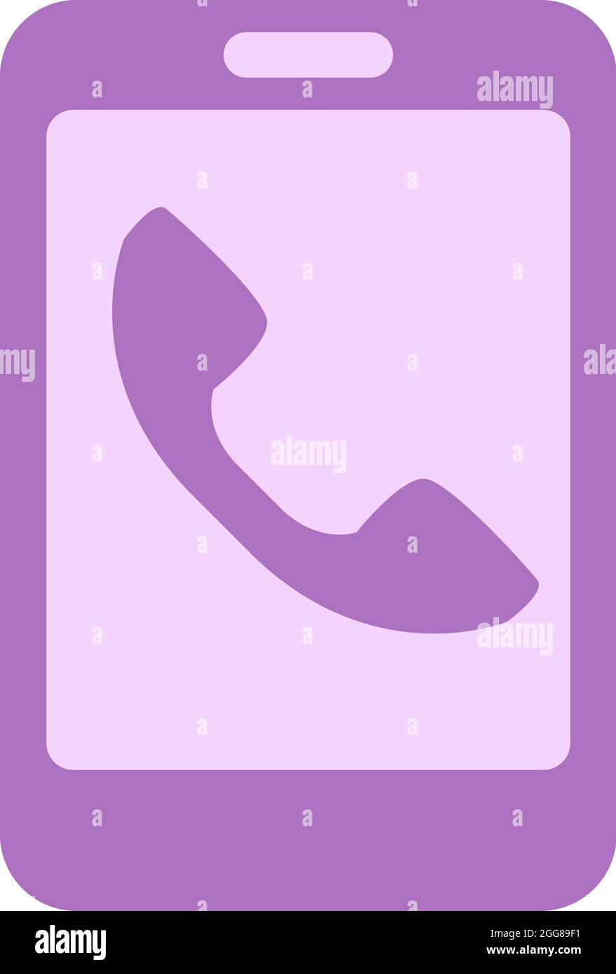 On the call, illustration, vector on a white background Stock Vector ...