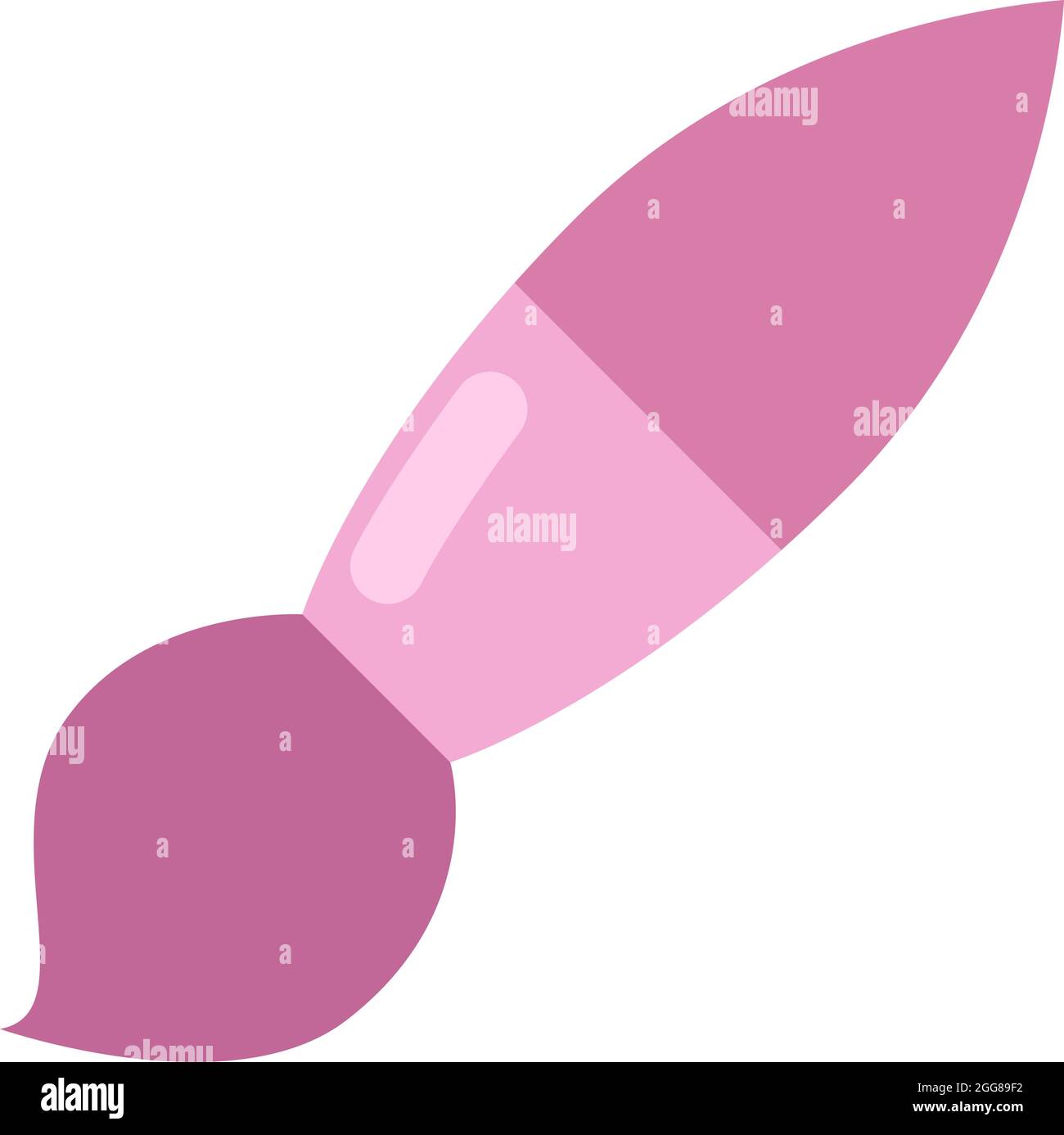 Pink paint brush, illustration, vector on a white background Stock ...