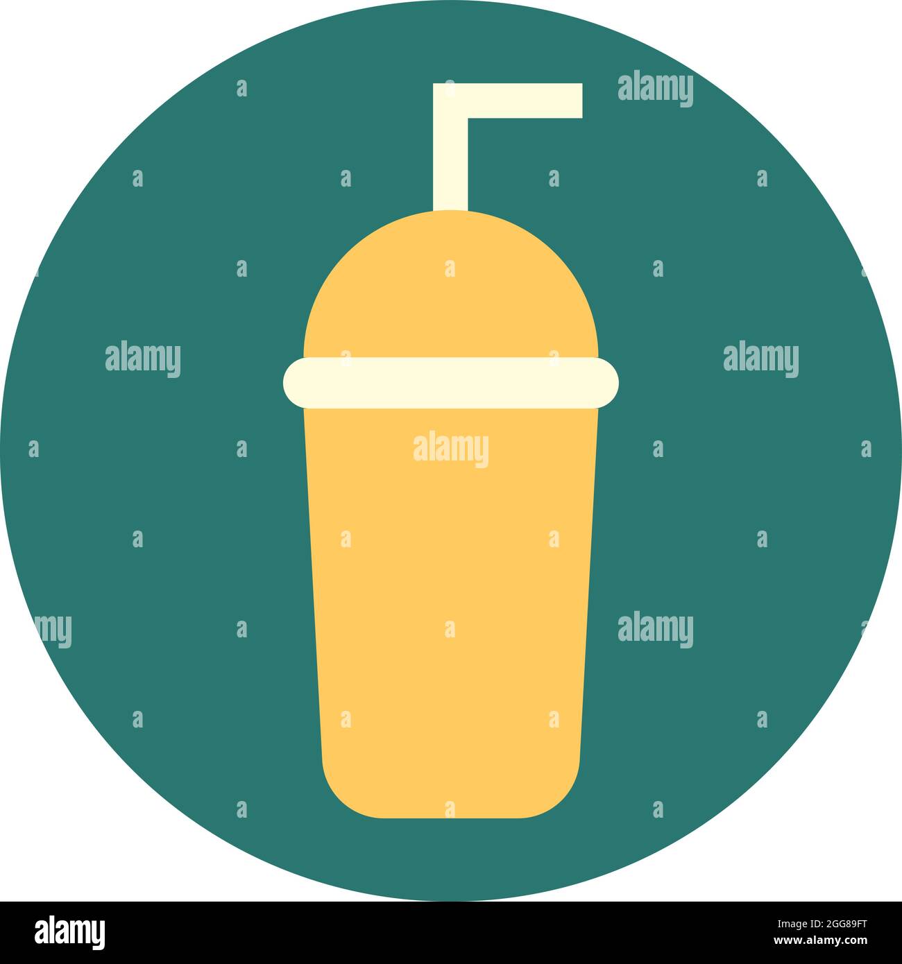 Milkshake to go, illustration, vector on a white background Stock ...