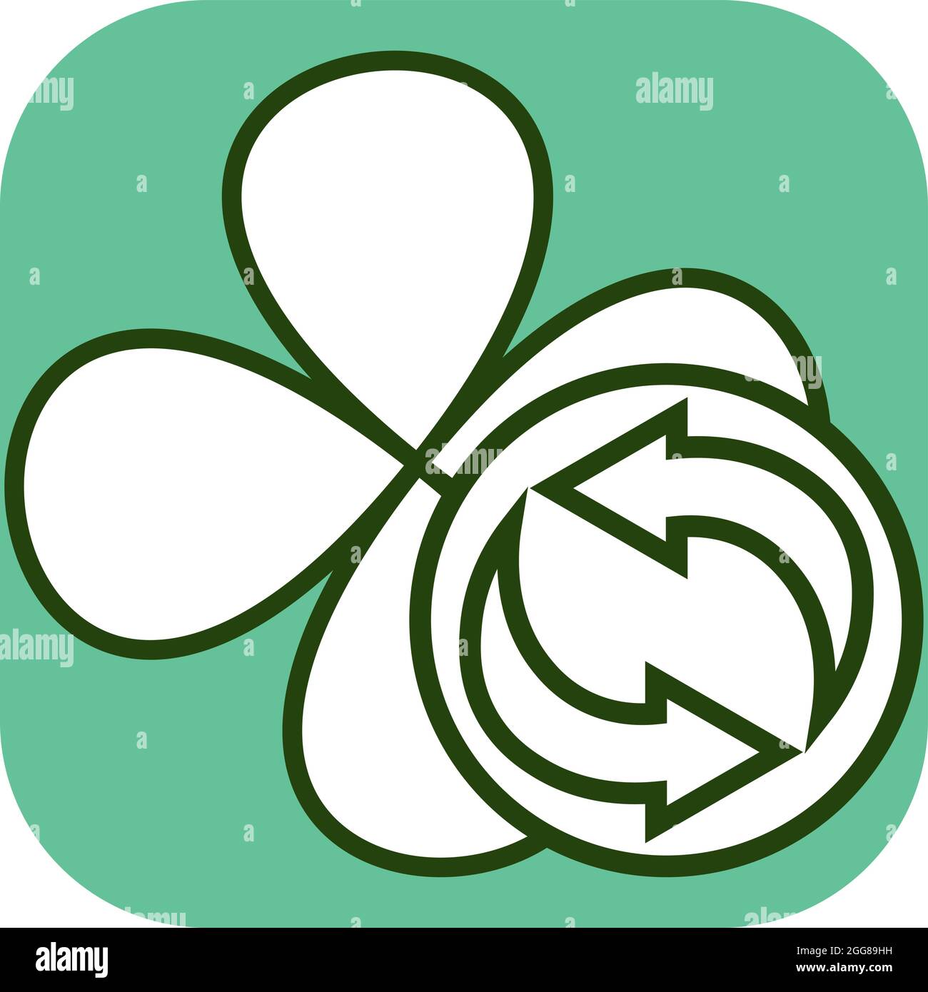Flower and arrows, illustration, vector on a white background Stock ...