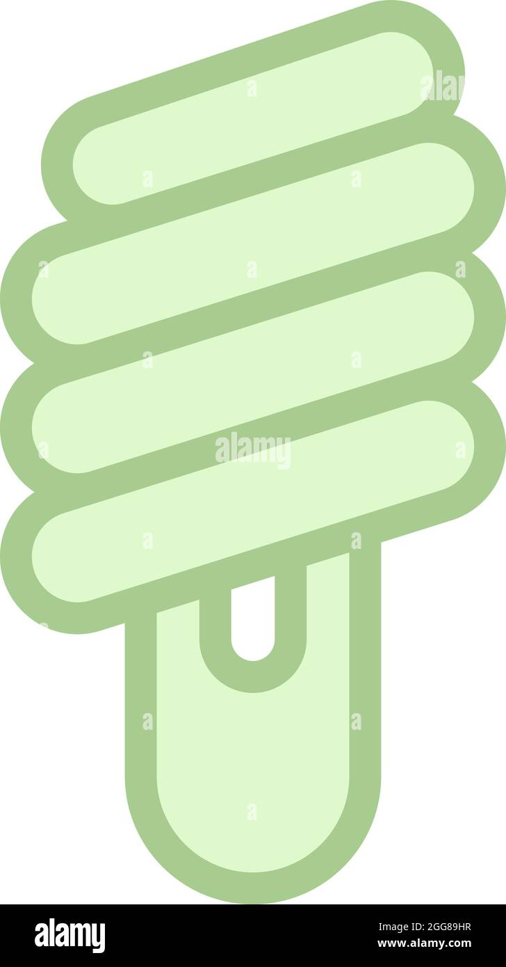 Eco green bulb, illustration, vector on a white background Stock Vector ...