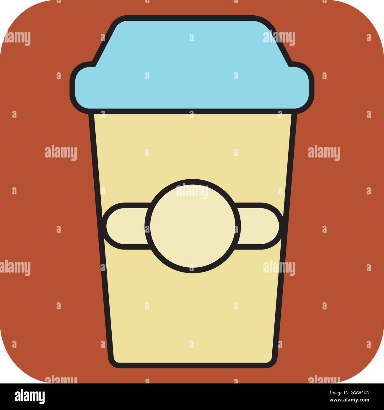 Take away coffee cup, illustration, vector on a white background Stock ...