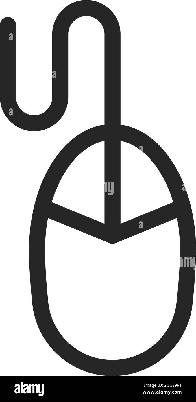 Computer mouse, illustration, vector on a white background Stock Vector ...