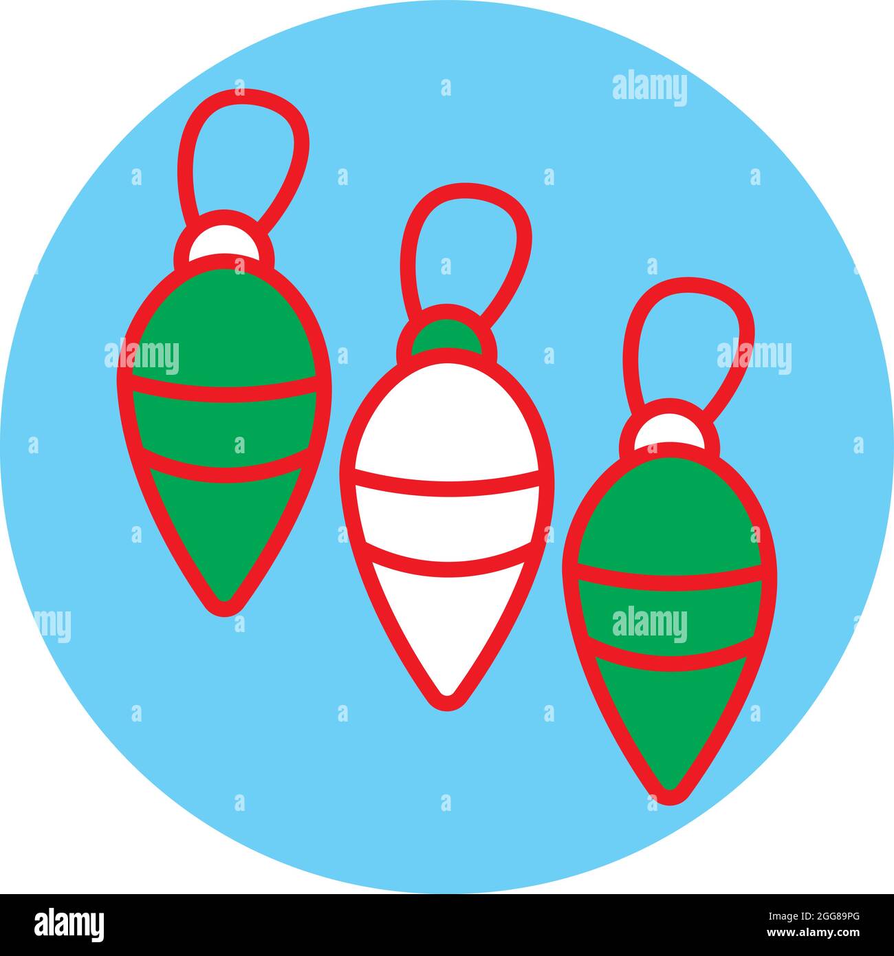 Decorations on christmas tree snow Stock Vector Images - Alamy