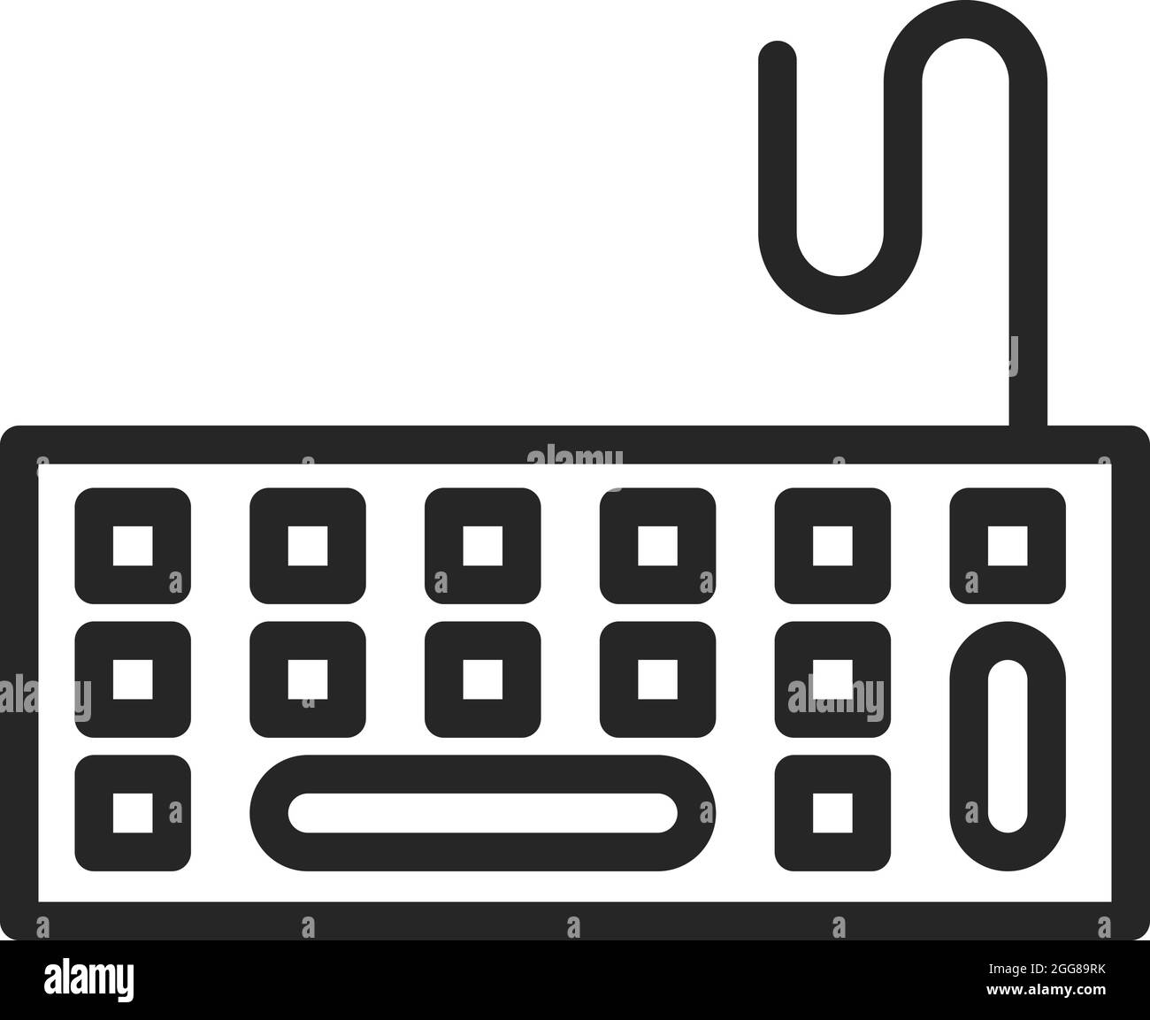 Computer keyboard, illustration, vector on a white background Stock ...