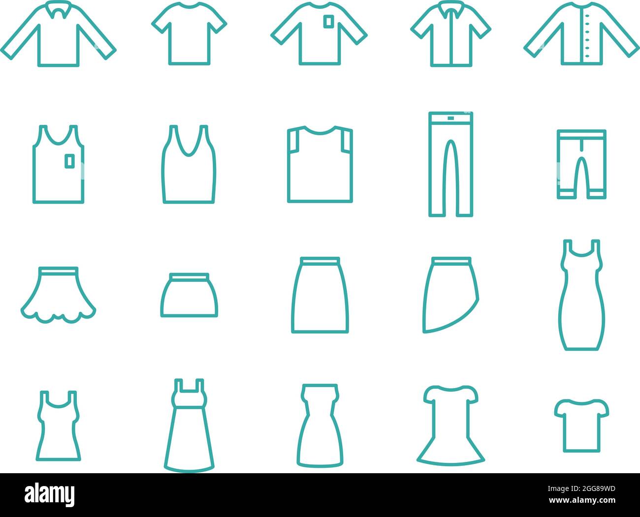 Modern clothes, illustration, vector on a white background Stock Vector ...