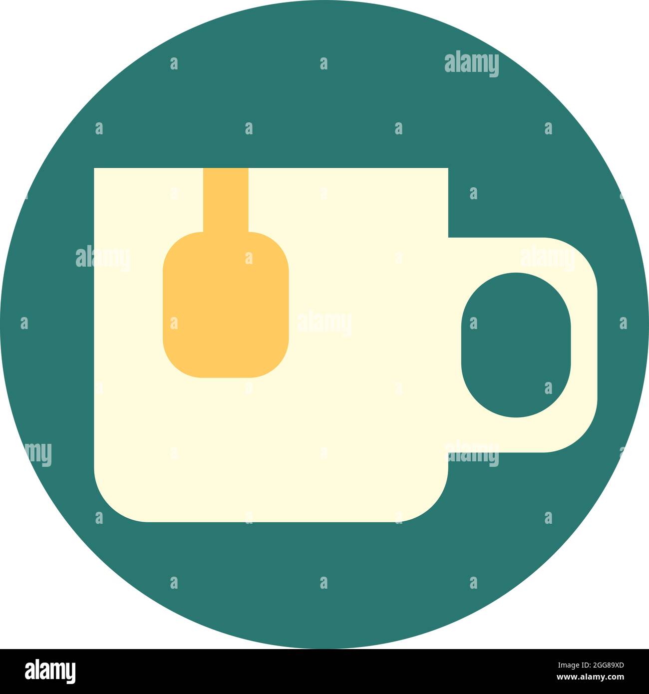 Cup of tea, illustration, vector on a white background Stock Vector ...