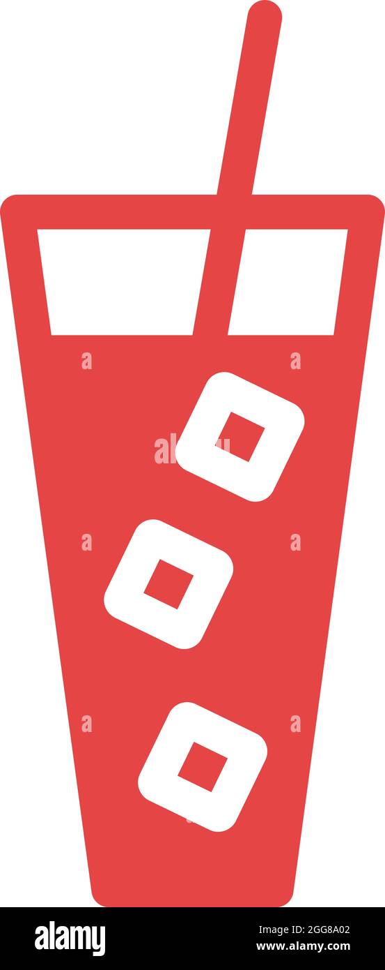 Red juice in a glass, illustration, vector on a white background Stock ...