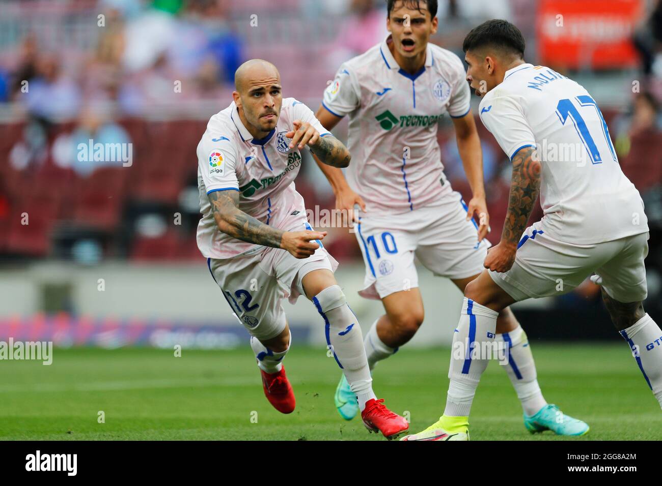 Sandro Ramirez Castillo in action during the La Liga Santander 2021/22 ...