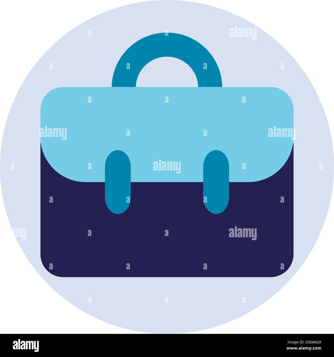 Blue teachers bag, illustration, vector on a white background Stock ...