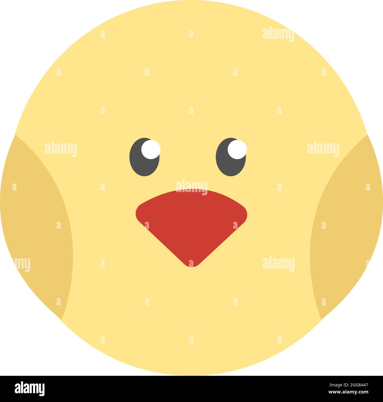Little yellow chick, illustration, vector on a white background Stock ...