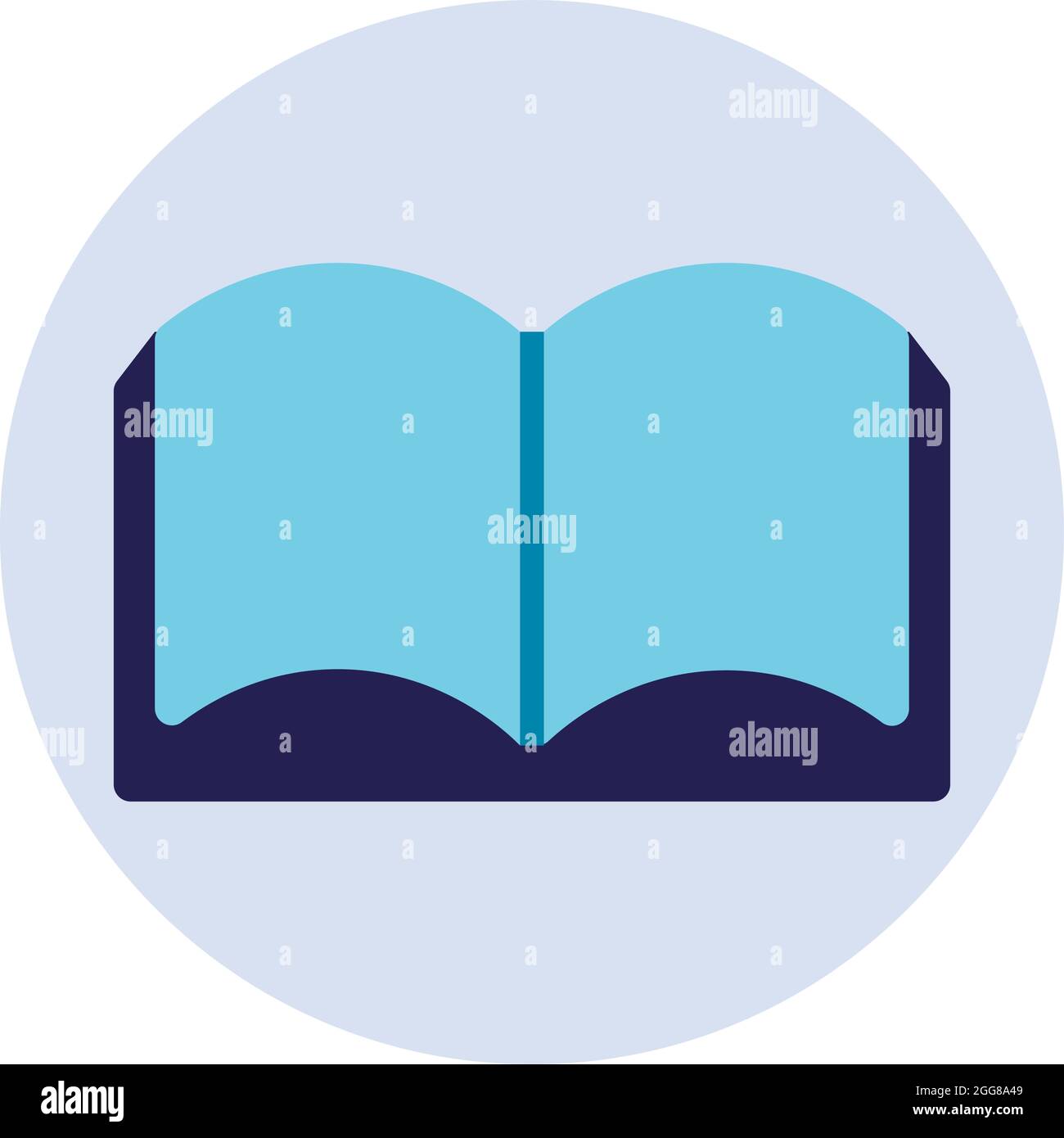 Blue open book, illustration, vector on a white background Stock Vector ...