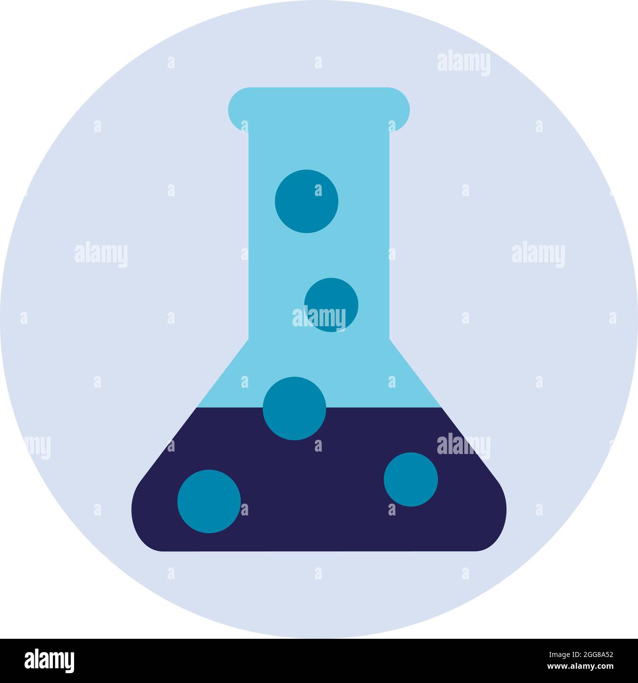 Laboratory container, illustration, vector on a white background Stock ...