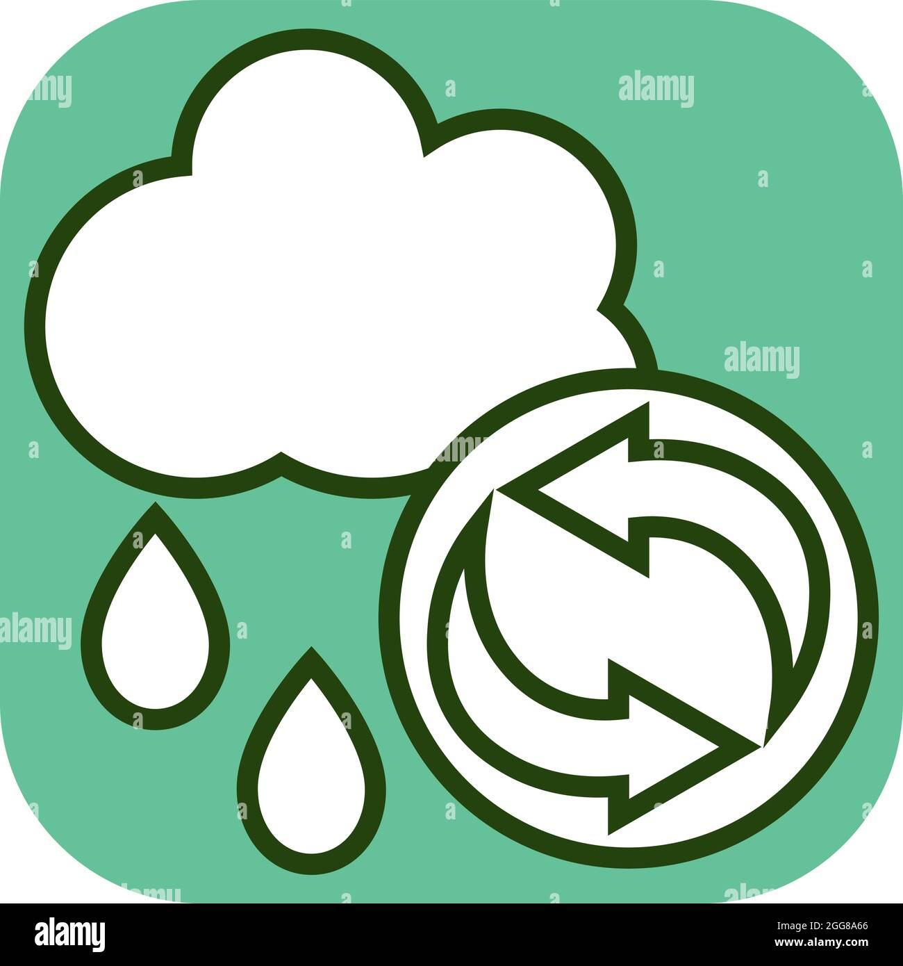Rain and arrows, illustration, vector on a white background Stock ...