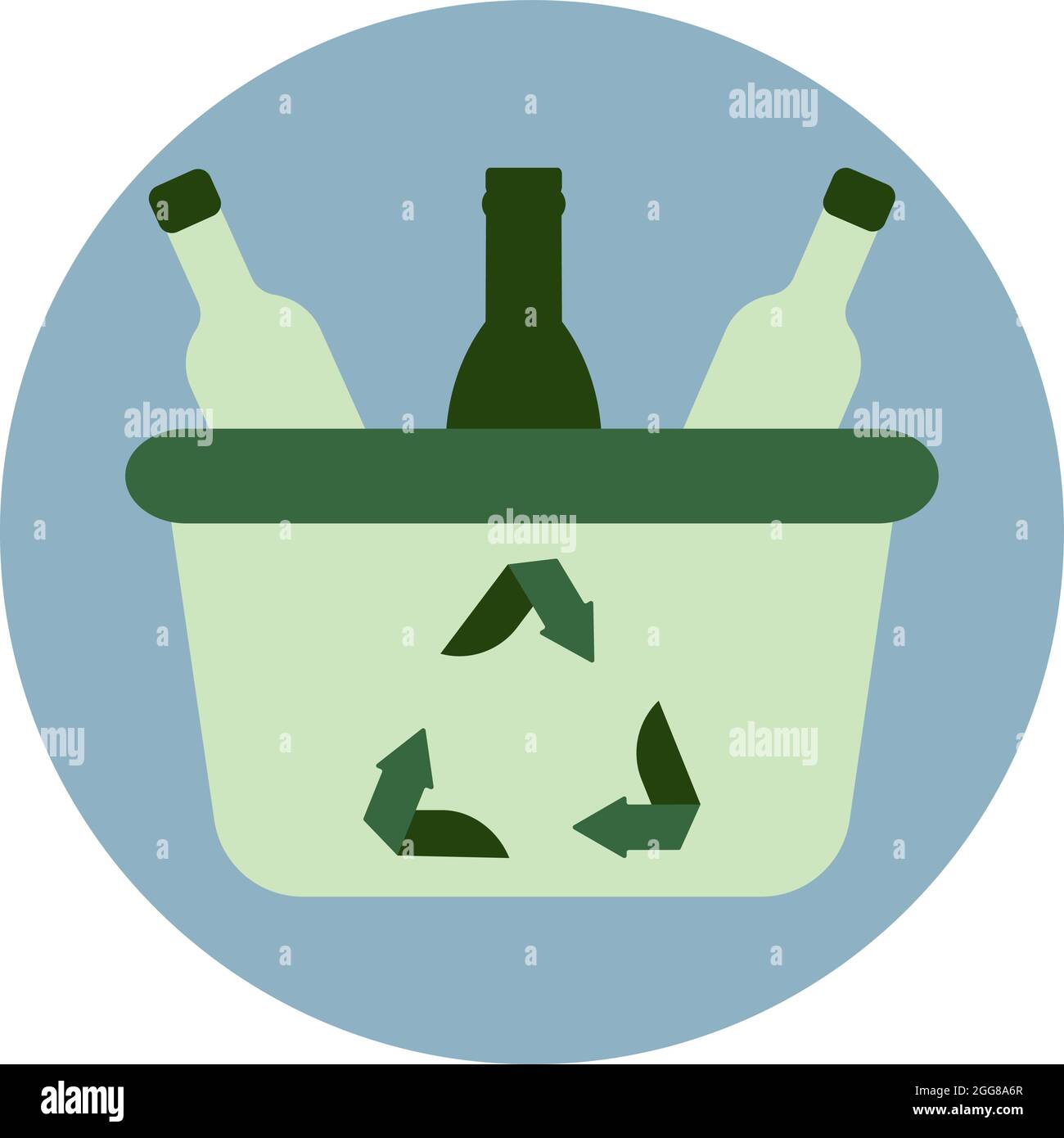 Recycle bottles, illustration, vector on a white background Stock ...