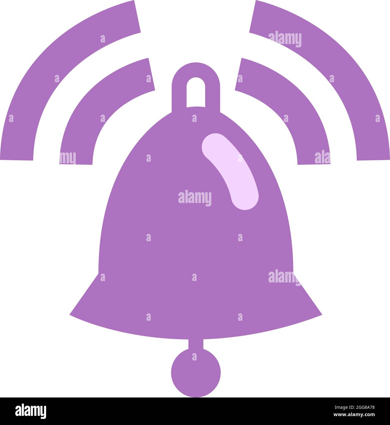 Phone notification, illustration, vector on a white background Stock ...