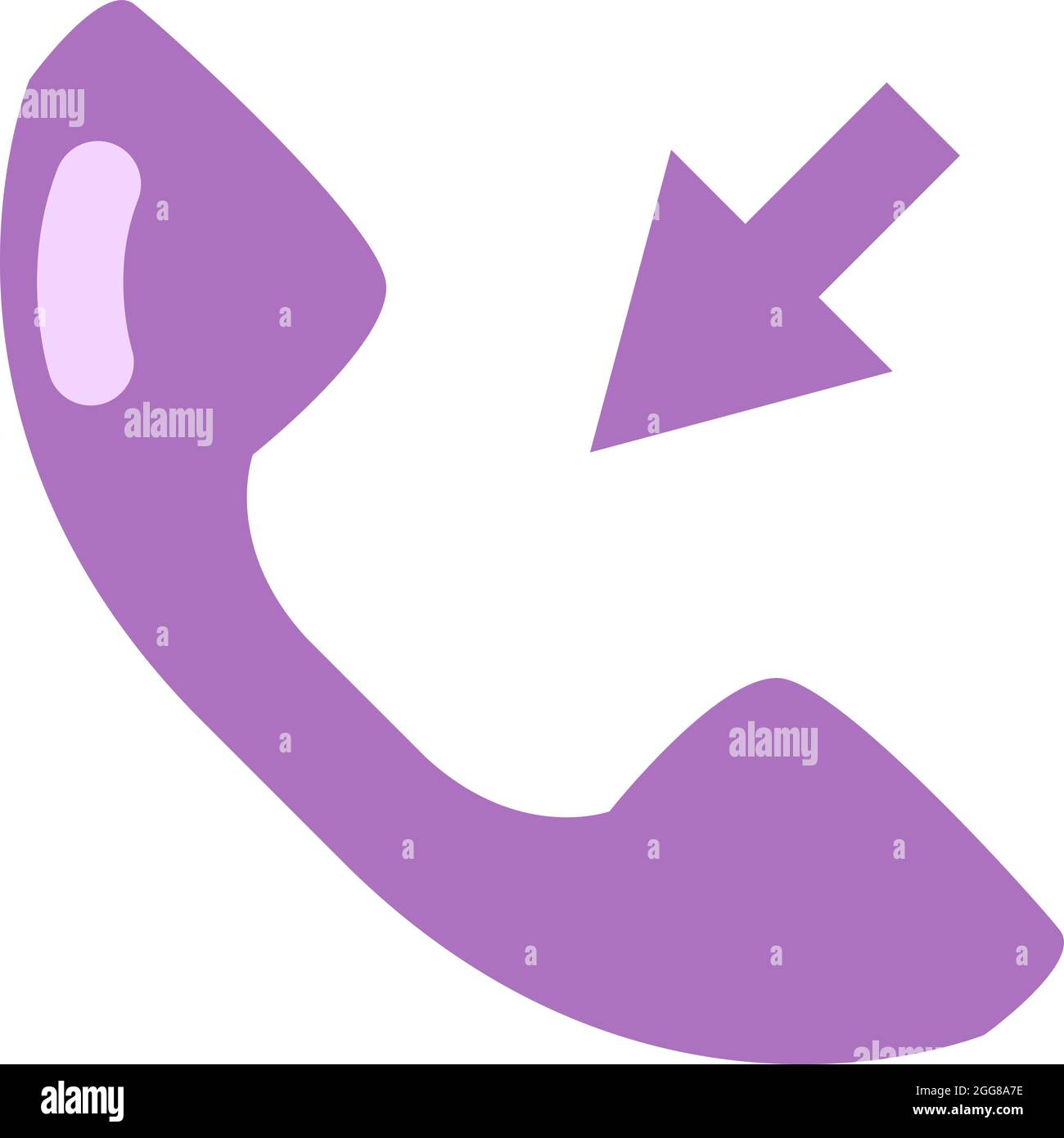 Receiving a call, illustration, vector on a white background Stock ...