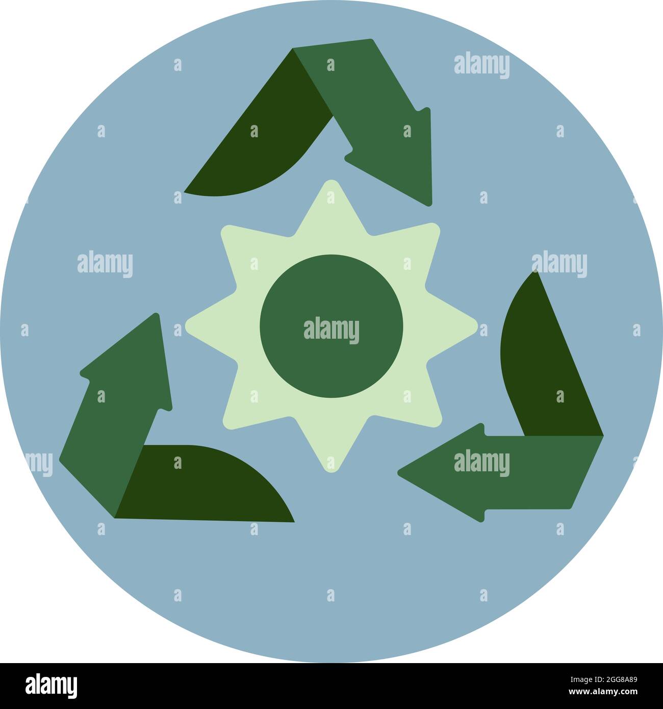 Sun with arrows, illustration, vector on a white background Stock ...