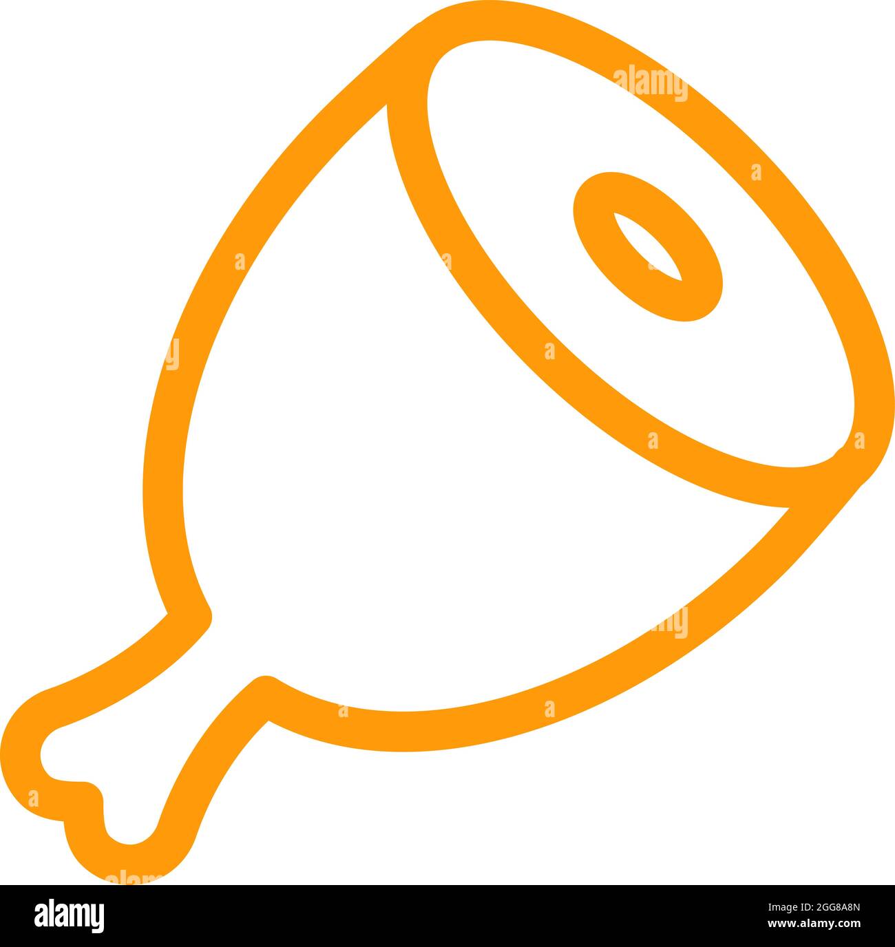 Pork meat, illustration, vector on a white background Stock Vector ...