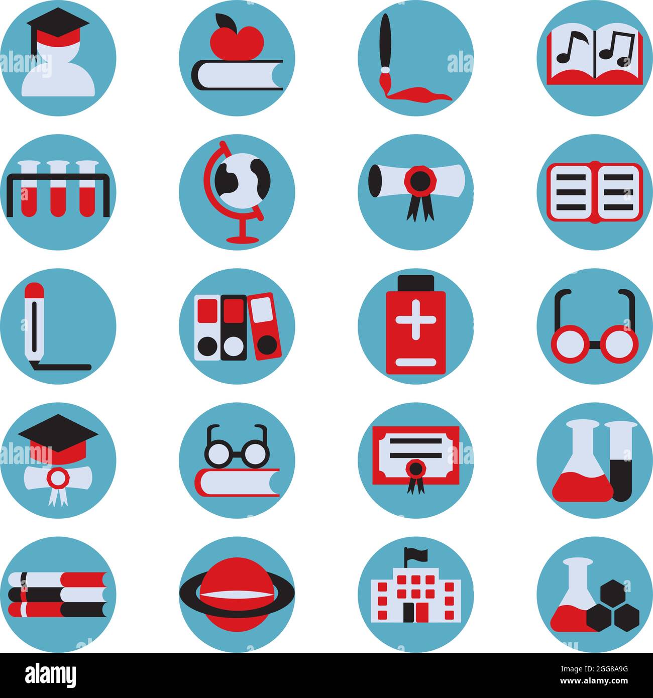 School education, illustration, vector on a white background Stock ...