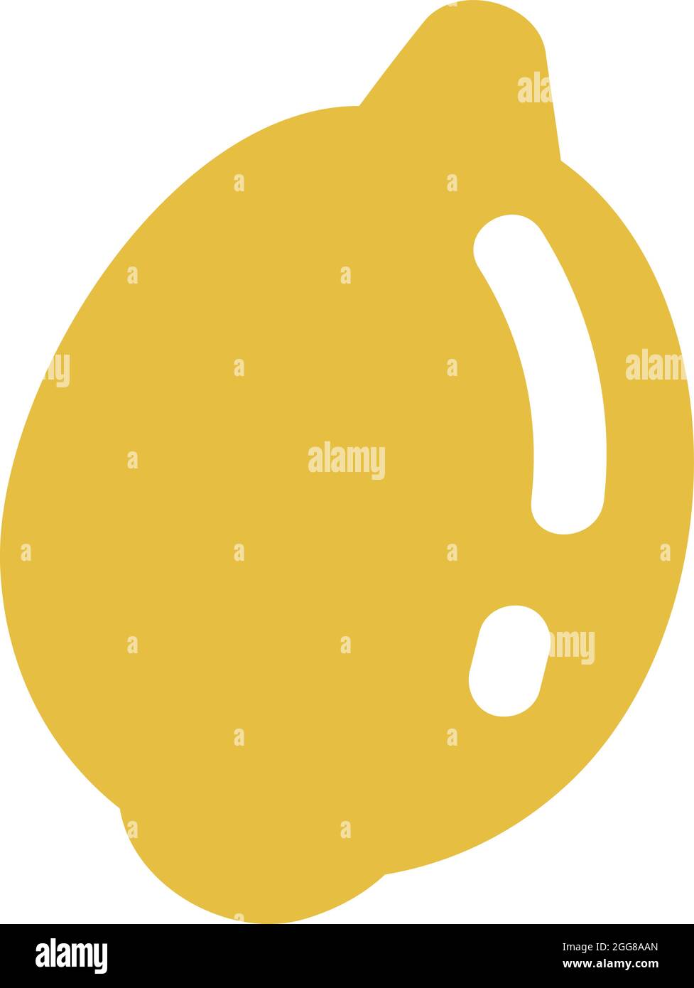 Sour lemon, illustration, vector on a white background Stock Vector ...
