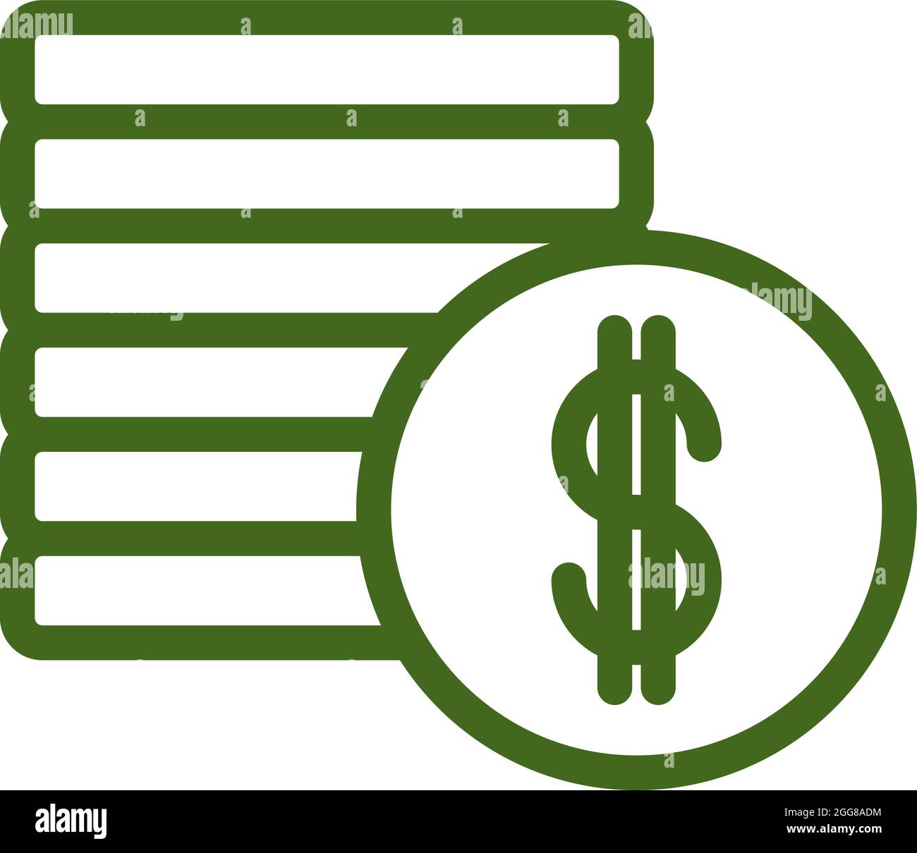 Money coins, illustration, vector on a white background Stock Vector Image & Art - Alamy
