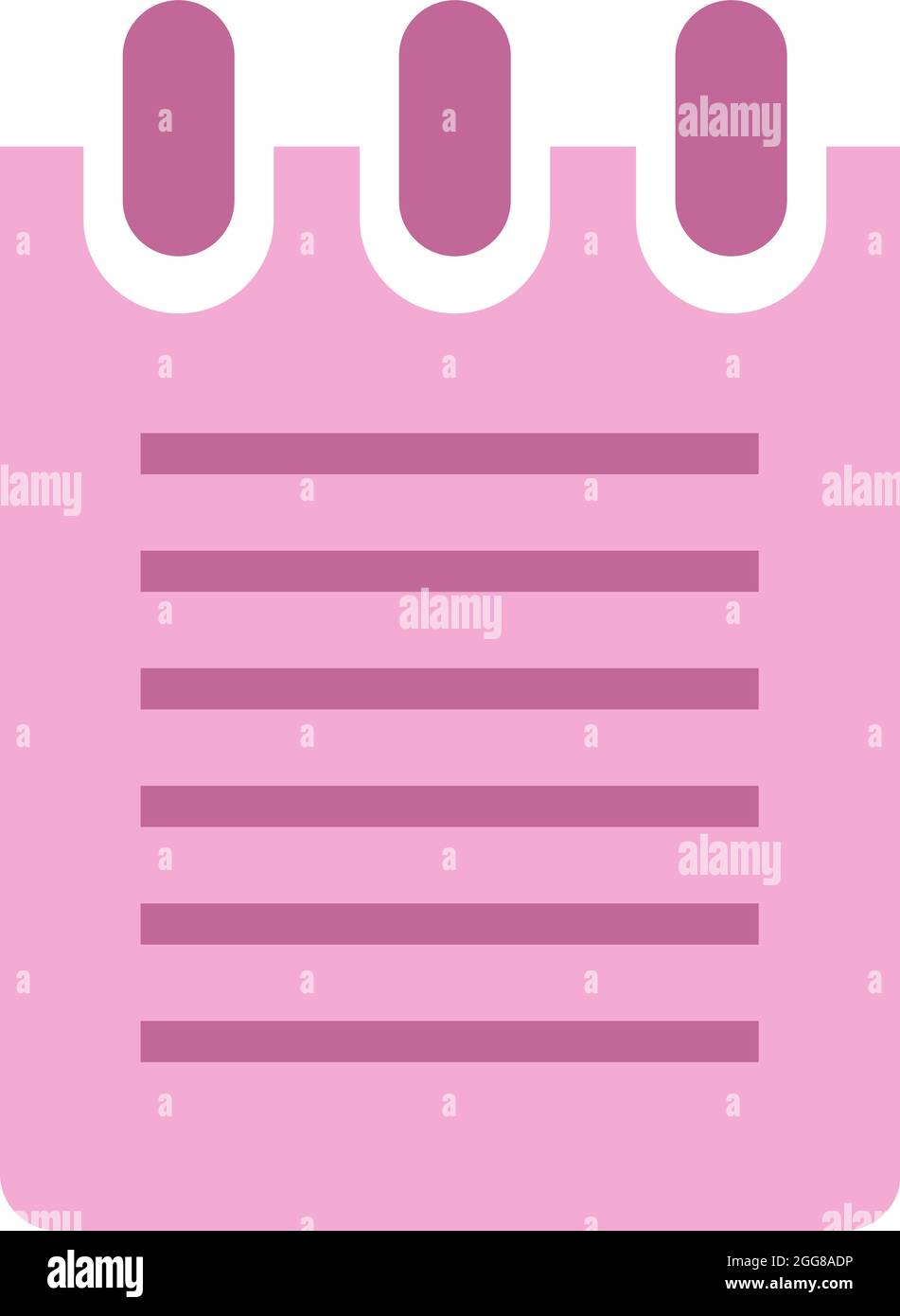 Pink notebook, illustration, vector on a white background Stock Vector ...