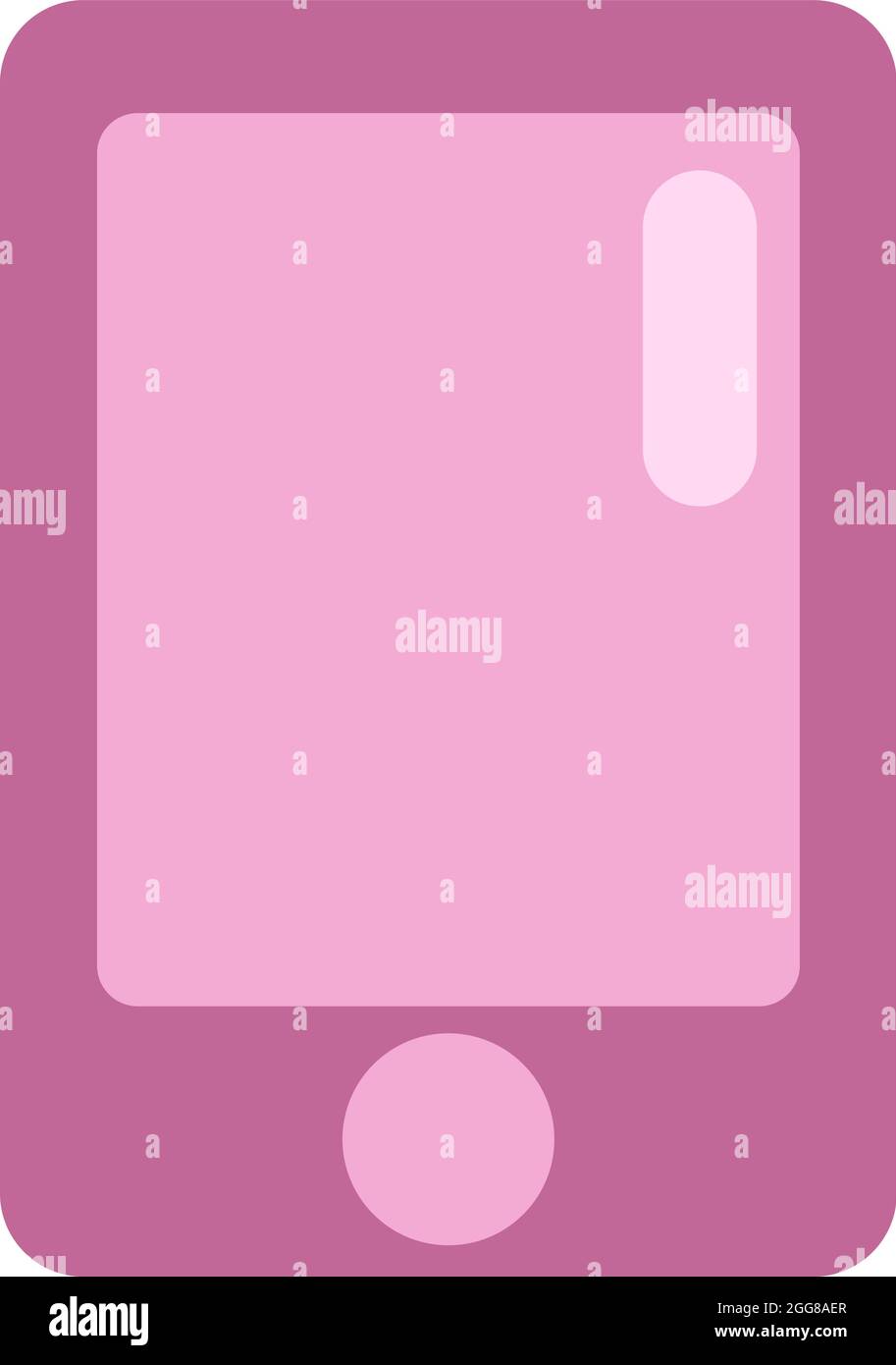 Pink mobile phone, illustration, vector on a white background Stock ...