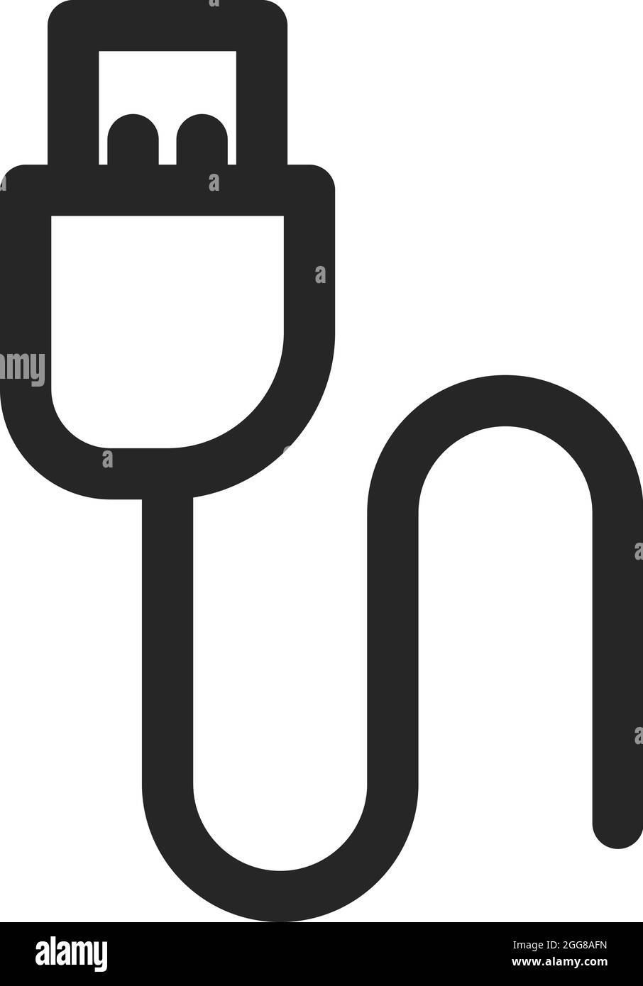 Black usb cable plug on Stock Vector Images - Alamy