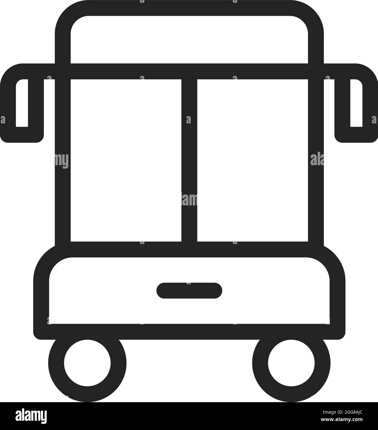 Simple school bus, illustration, vector on a white background Stock ...