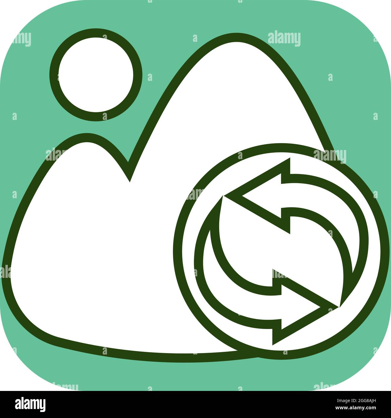 Mountain and arrows, illustration, vector on a white background Stock ...