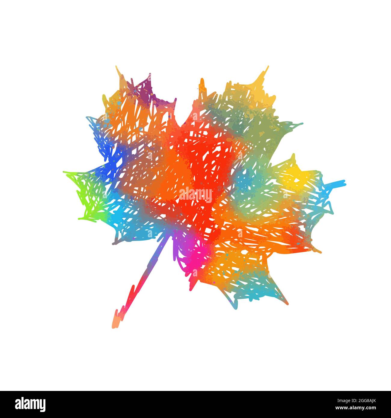 Multi-colored maple leaf. vector illustration Stock Vector Image & Art ...