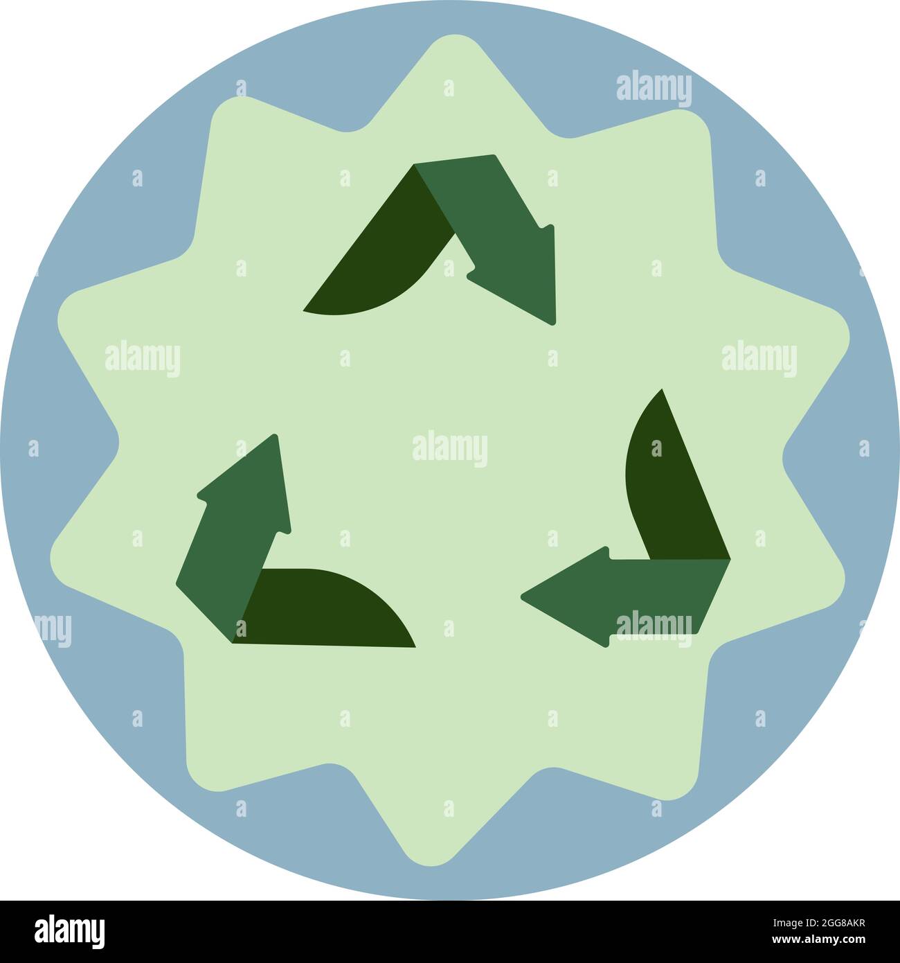 Recycling symbol green arrows on hi-res stock photography and images ...