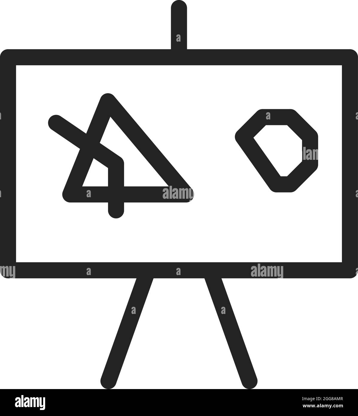 Simple schools blackboard, illustration, vector on a white background ...