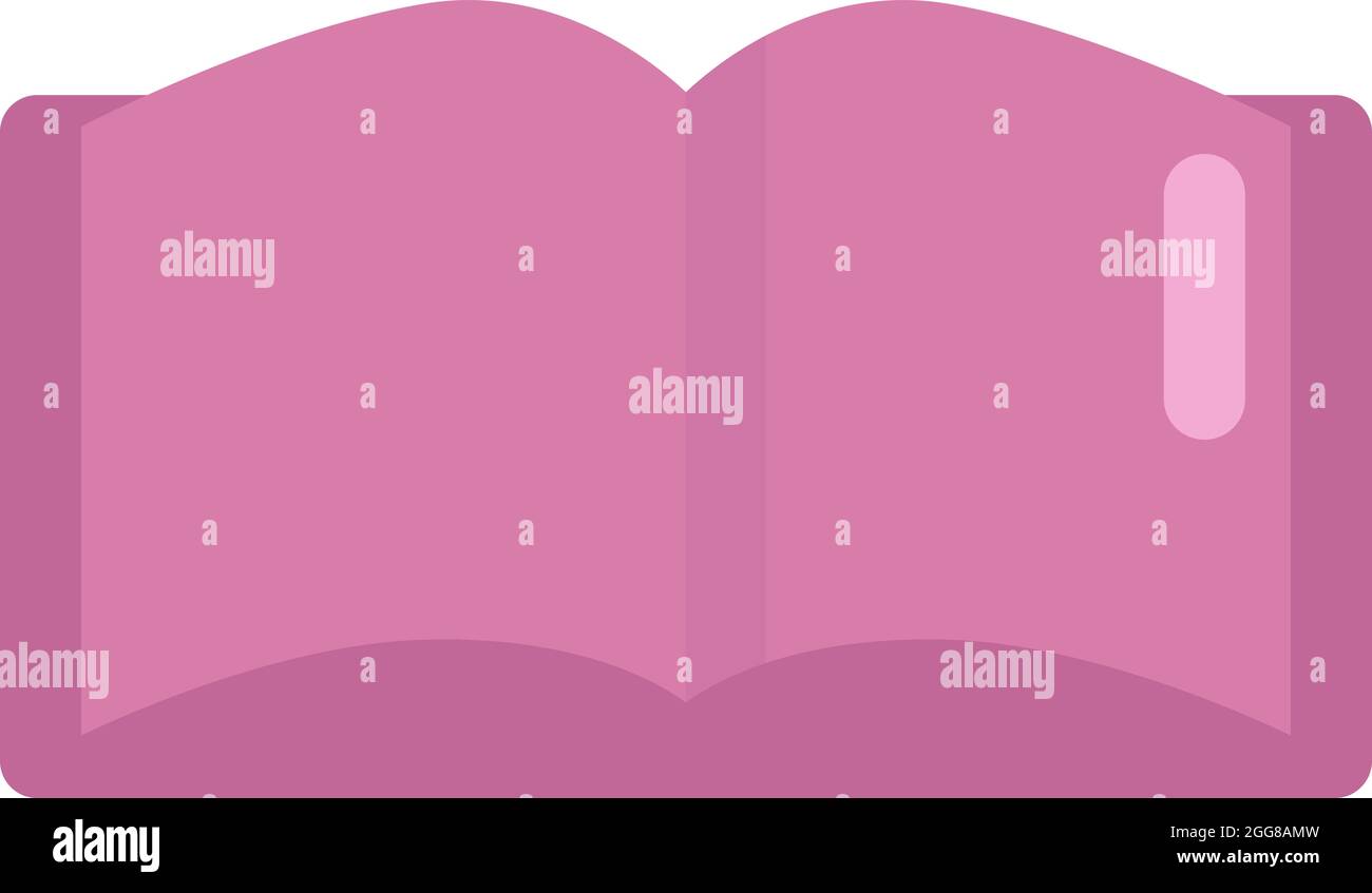 Pink textbook, illustration, vector on a white background Stock Vector ...