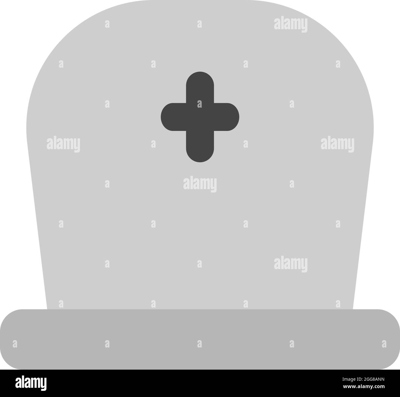 Grey tomb stone, illustration, vector on a white background Stock ...